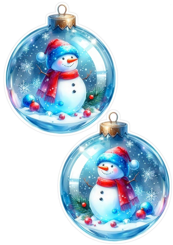 Новогодние Шары 2026: шаблоны для распечатки