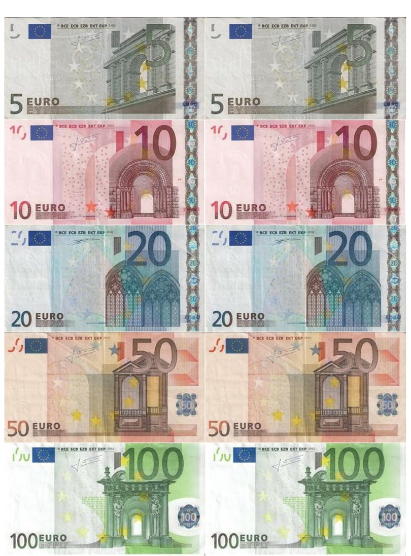 Распечатать Евро с двух сторон в натуральную величину (на A4 ...